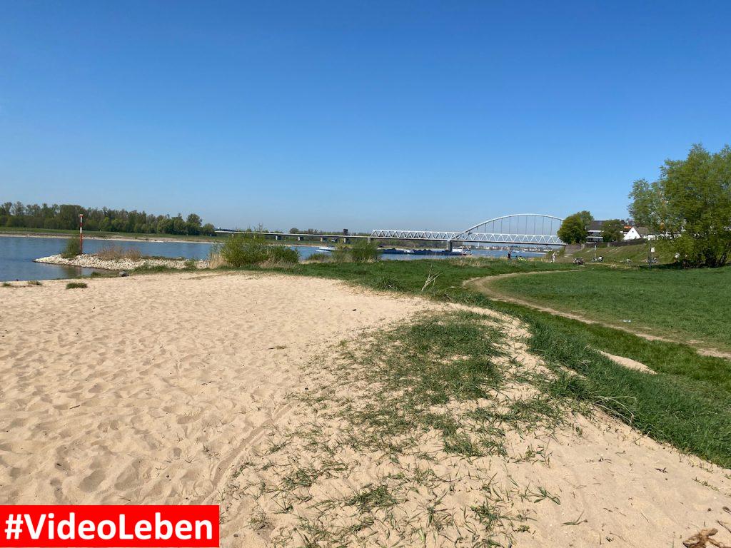 Sandstrand am Rhein in Düsseldorf - VideoLeben
